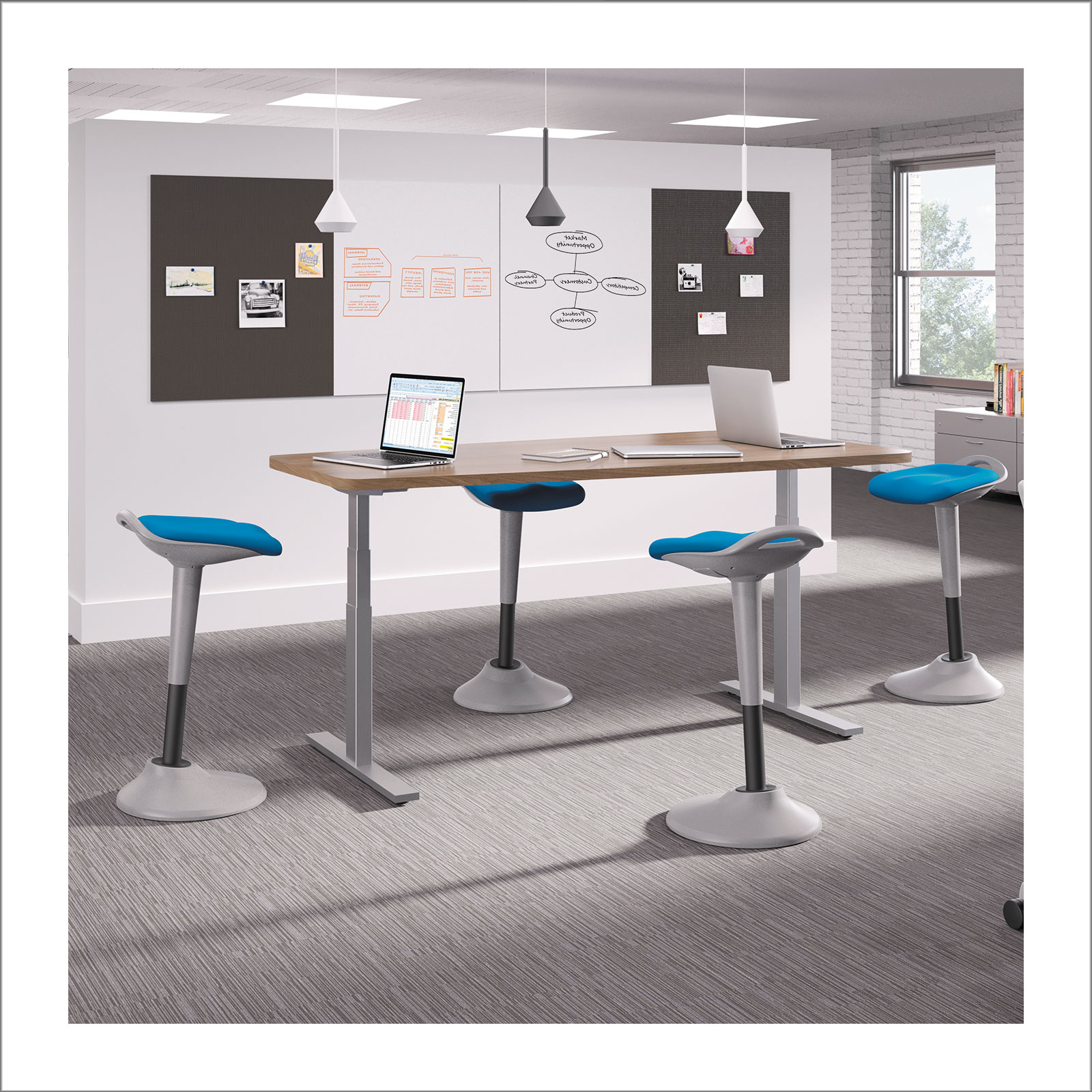 Hon Preside Adjustable Height Parson Table: Standing Height Table