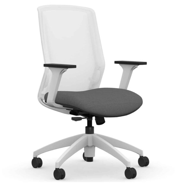 Neo Lite Ergonomic Task Chair White | Trader Boys Office Furniture