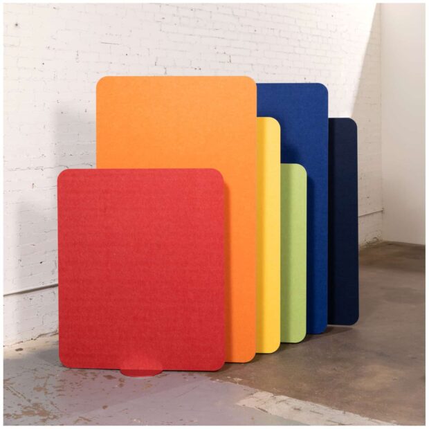 5' Loftwall Buffer Partition in Red Fabric | Trader Boys Office Furniture