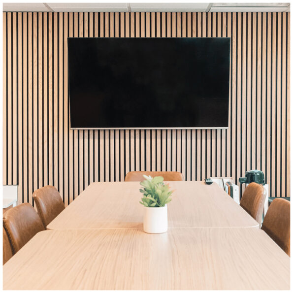 Arbor Sound-Dampening Slatted Wood Wall Panels: Acoustics